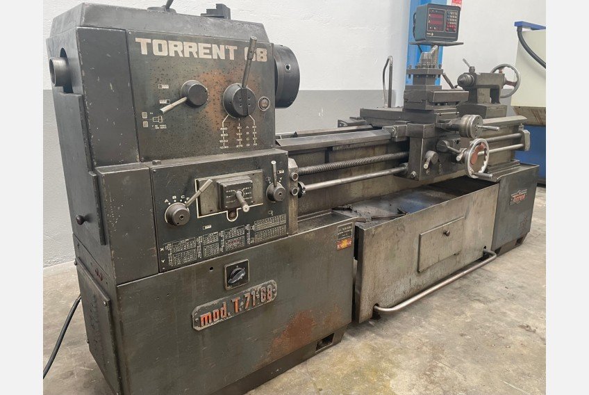 Torno Torrent T71/68 x 1,6mts entre puntos,con visualizador de cotas ...
