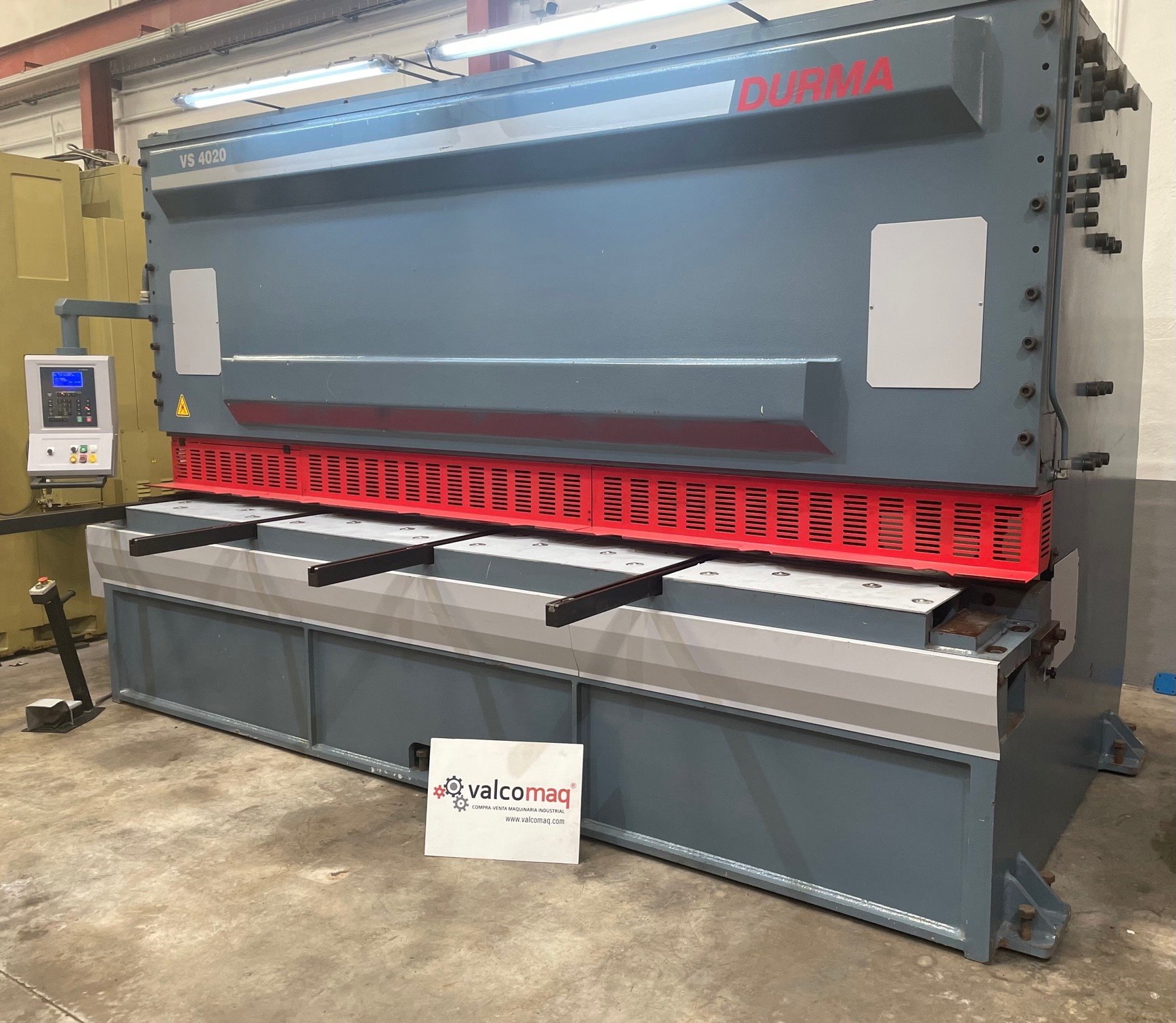 Cisaille guillotine Hyd corte vertical DURMA CNC modelo VS 4020 de 4080 ...