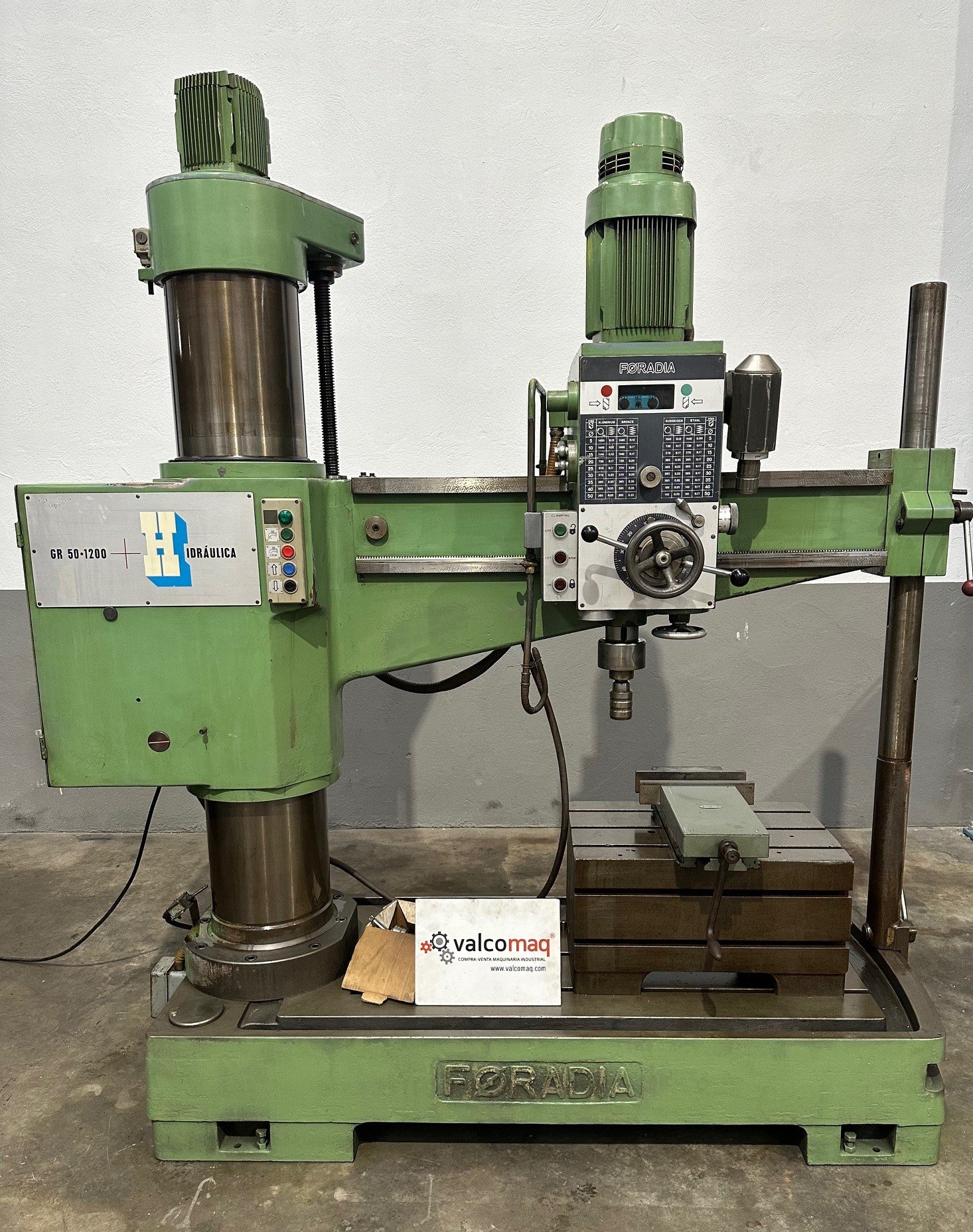 Taladro Radial Foradia GR 50 1200. con doble columna de apoyo ...