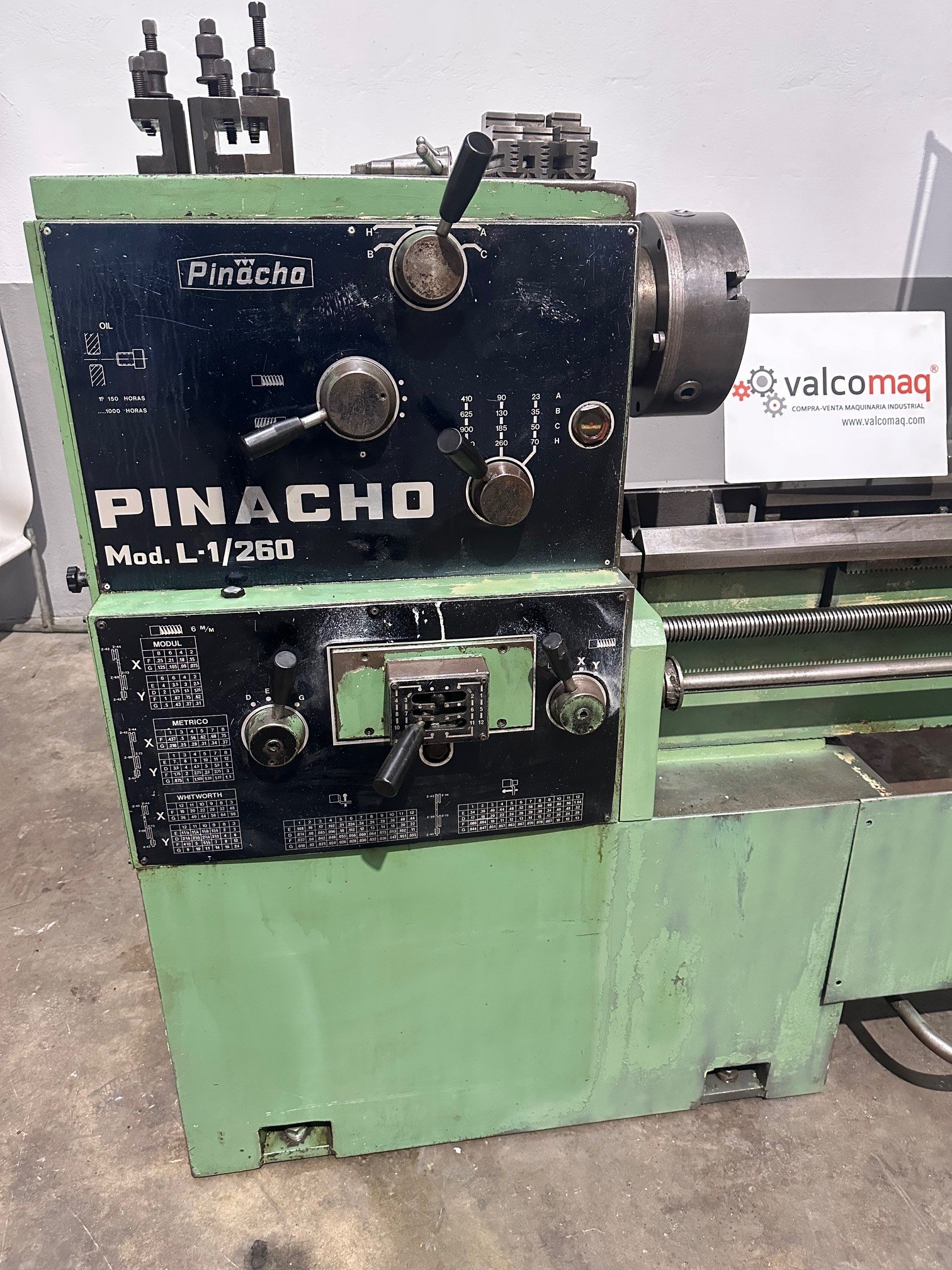 Torno Pinacho modelo L1/260 de 1600mts entre puntos ,con visualizador ...