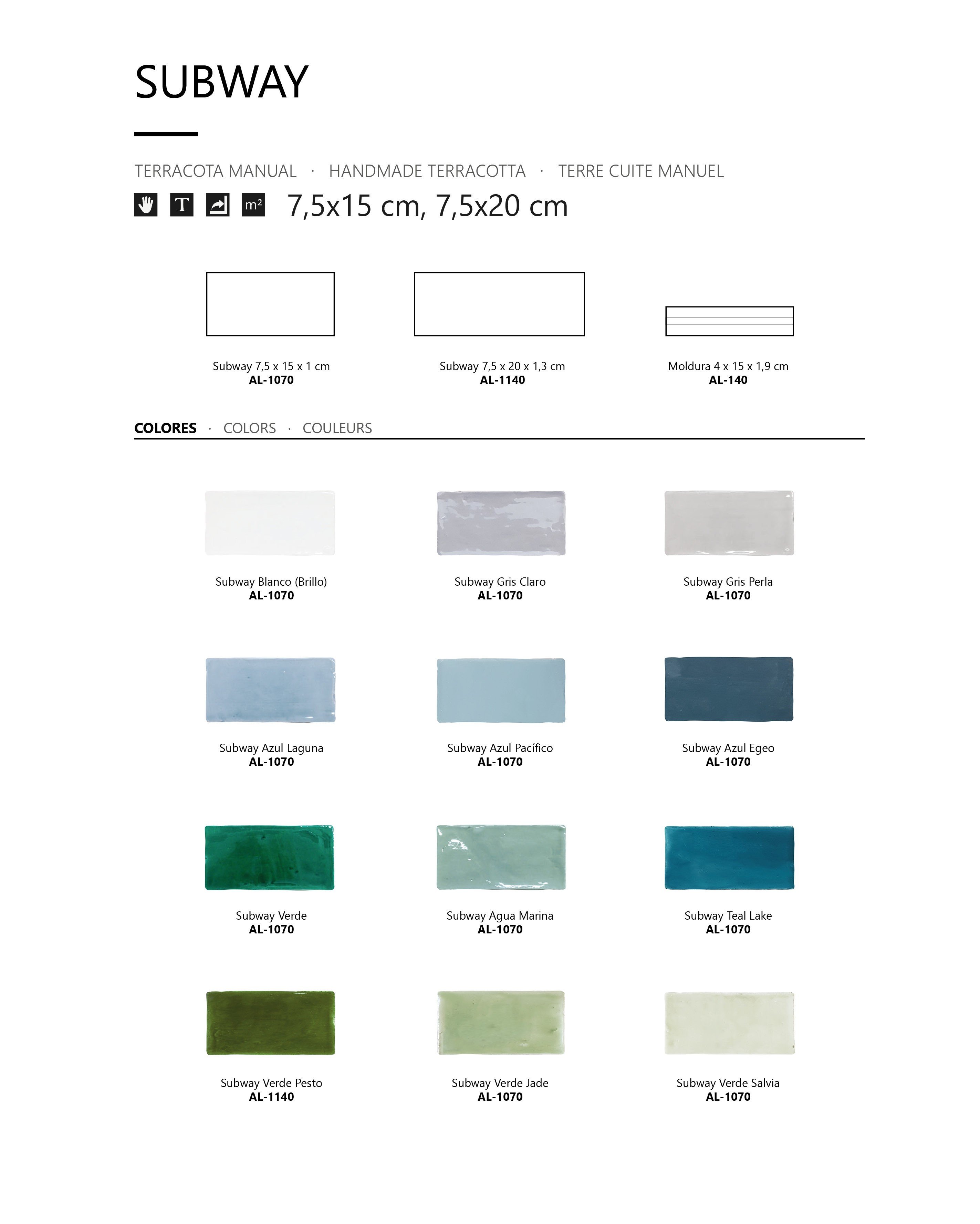 SUBWAY (L) :: Colecciones :: Azulejos de Terracota Manual :: ALTERET ...