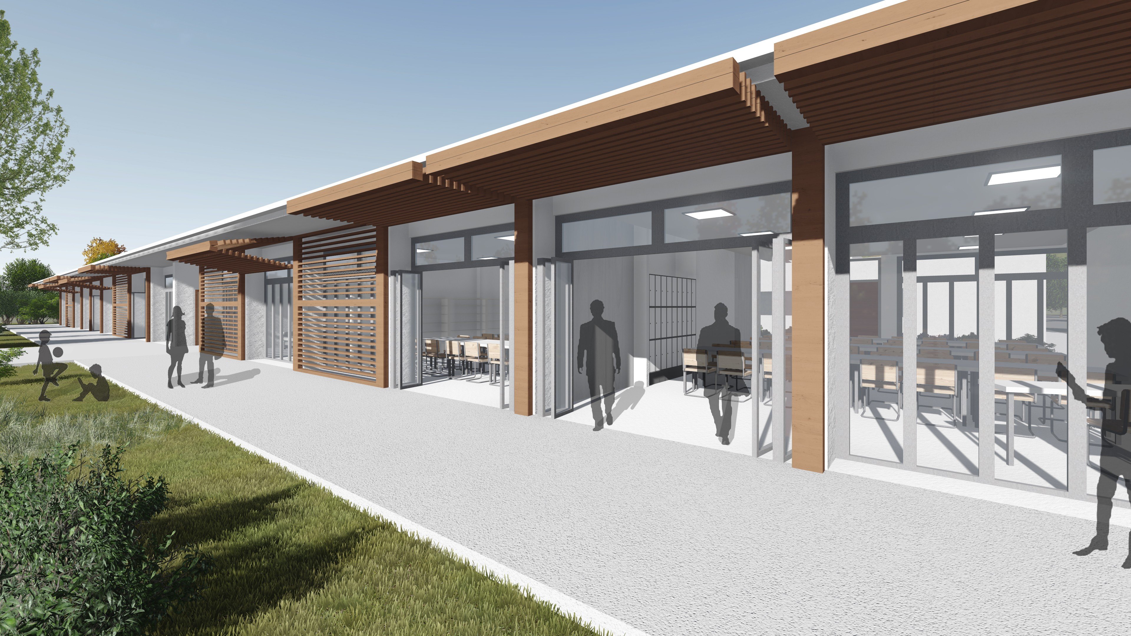 Escola Gavina. Ala de secundaria biblioteca