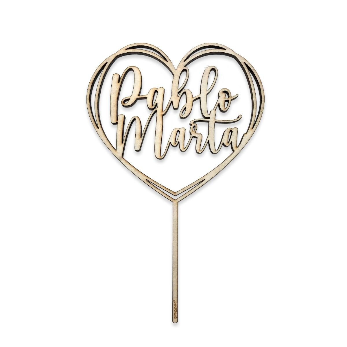 cake topper corazón :: COMPLEMENTOS ESPECIAL BODA